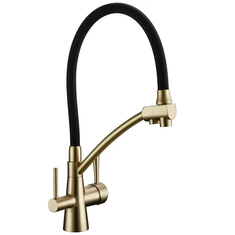 Purification Gold 3-Way Kitchen Mixer Tap Water Filter Sink Faucet ...